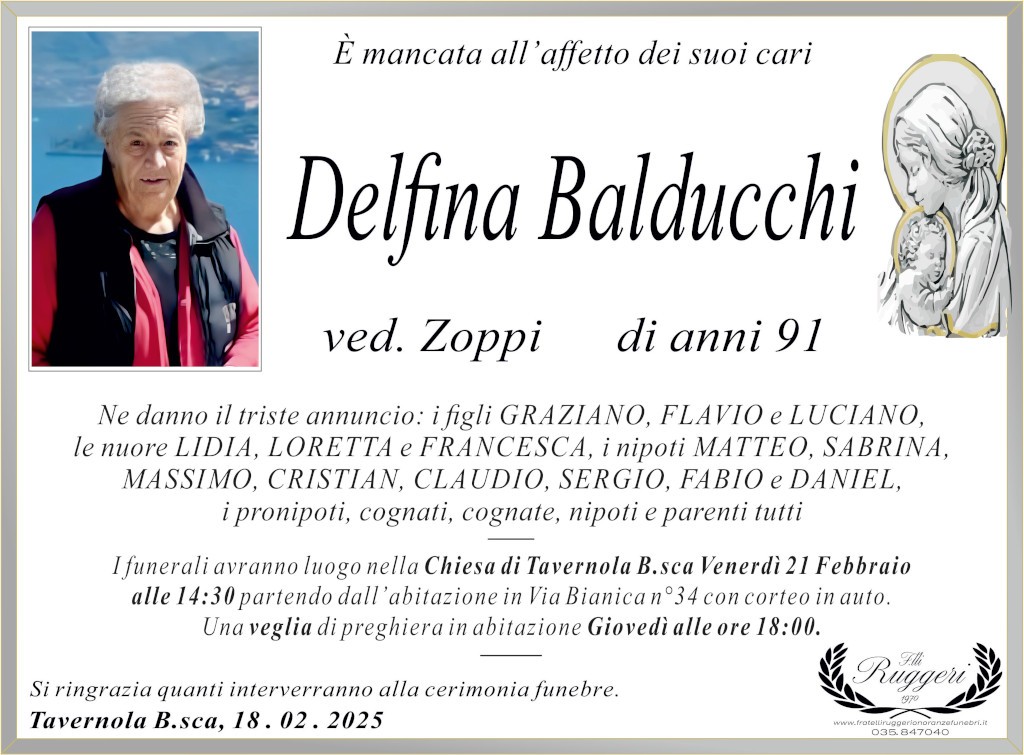 Delfina Balducchi di Tavernola Bergamasca
